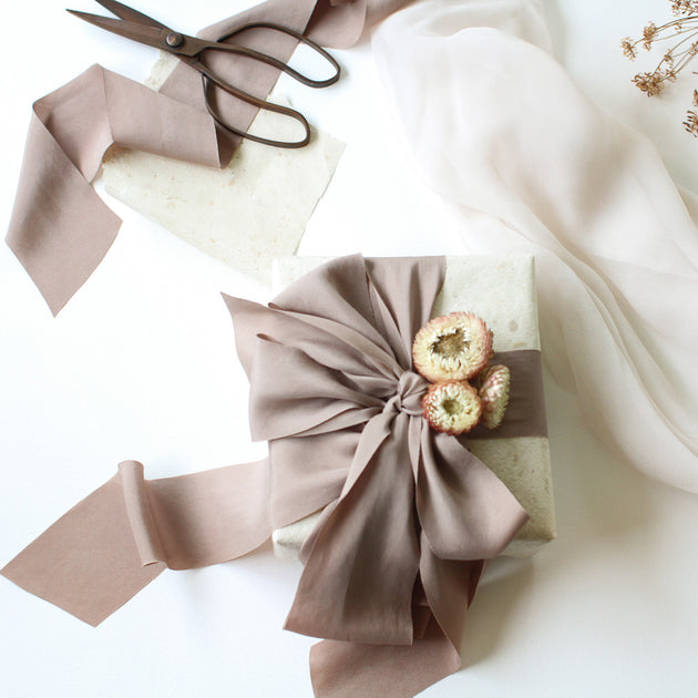 Mocha Mist - Unfrayed Silk Ribbon – songbirdsilk
